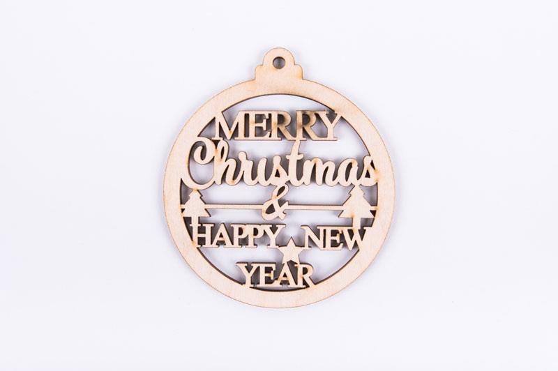 ΞΥΛΙΝΗ ΧΡΙΣΤΟΥΓΕΝΝΙΑΤΙΚΗ ΜΠΑΛΑ MERRY CHRISTMAS 10 ΕΚ | Velona.gr